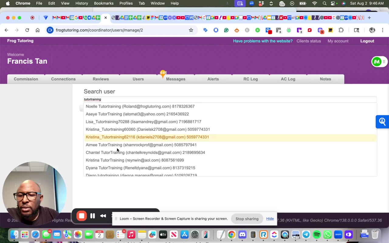 036 Understanding Tutor-Client Connections and Email Notifications