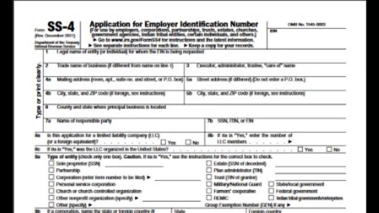 Understanding The Ss 4 Form For Ein Application