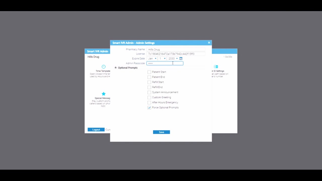 Admin Settings - IVR Admin