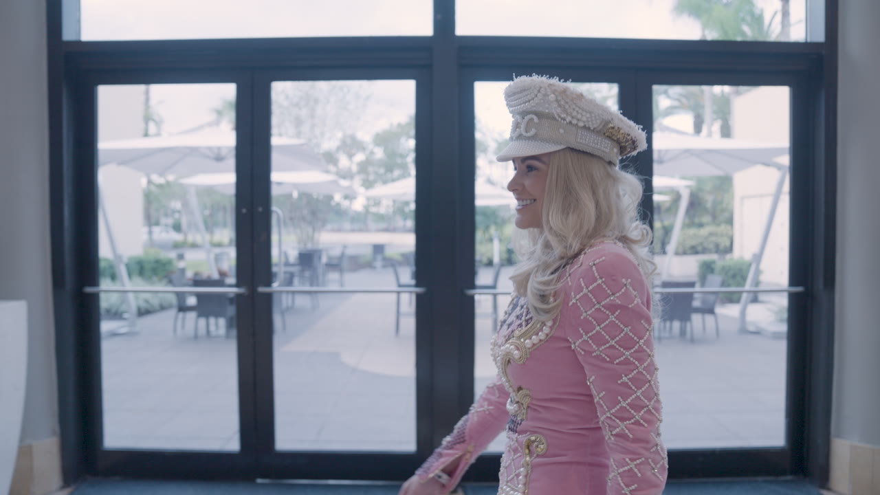 FHL 2023 - Directed Scenes - Blonde Woman in Pink Dress and 2CC Hat ...