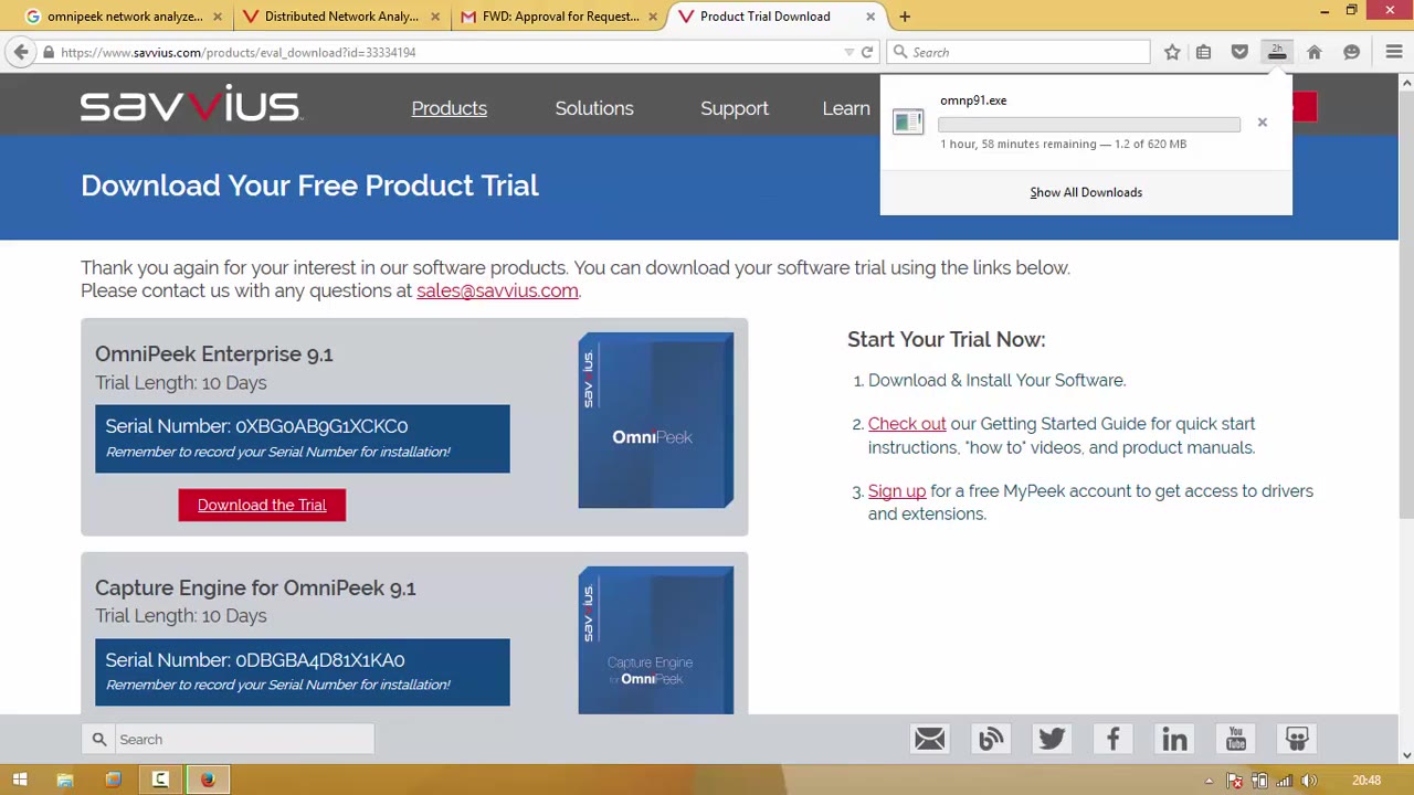 LAB: Sniffing the network using the omnipeek network analyzer