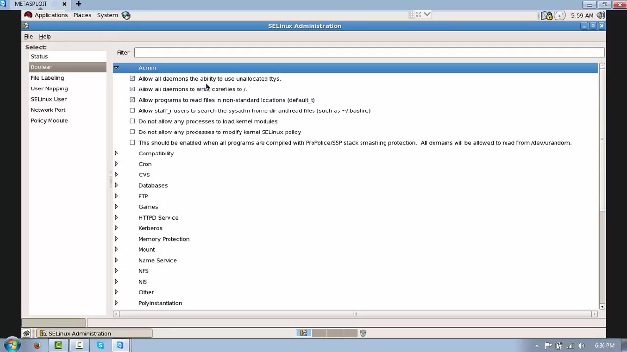 Lab Exploring Selinux Administration