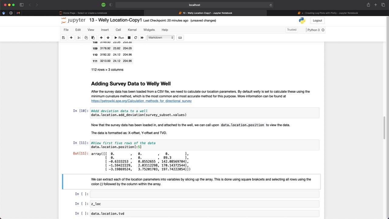 Welly Python Library - Well Location Plots